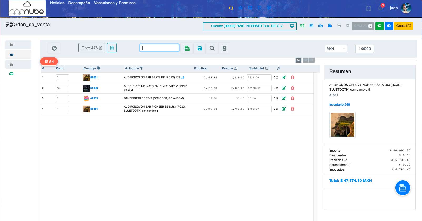 Alpherix Sistema en la nube » Inicio